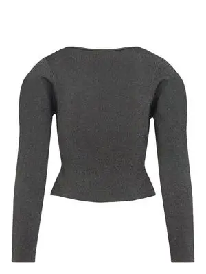 Jacquemus Sera Button-up Scoop Neck Cardigan - Grey