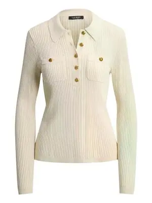 Ralph Lauren Rib-knit Long-sleeve Sweater - Neutrals