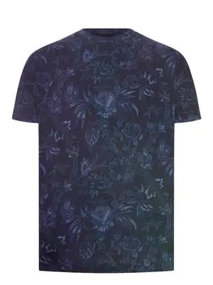 Etro Floral-paisley Cotton T-shirt - Blue