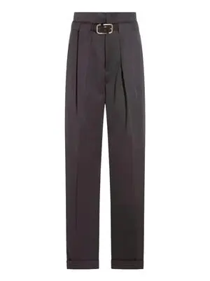 Attico Belted Pleated Trousers - Pink
