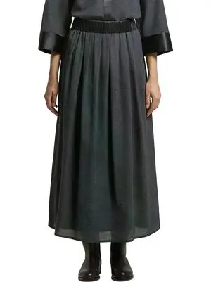 Peserico Pleated Midi Skirt - Grey