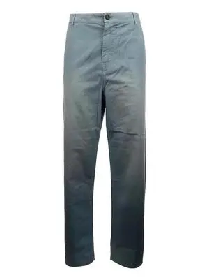 Miu Miu Embroidered Logo Ombré Effect Trousers - Blue