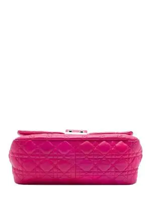 Dior Christian Dior Lambskin Cannage New Lock Flap Shoulder Bag Pink