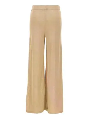KANGRA Ribbed-trim Straight-leg Pants - Neutrals