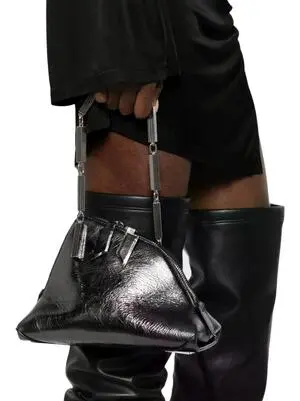 Attico The Attico La Scala Metallic-Effect Chain-Link Tote Bag Grey
