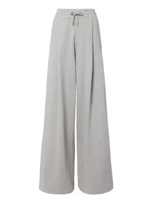 Dries Van Noten Wide-leg Cotton Jersey Sweatpants - Grey