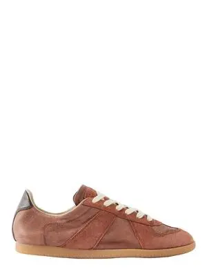 MAISON MARGIELA Maison Margiela Replica Suede And Textured-Leather Sneakers Metallic