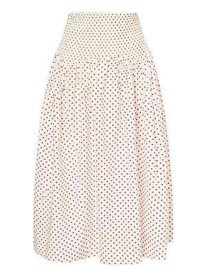 DAMSON MADDER Polka-dot Cotton Midi Skirt - Multi