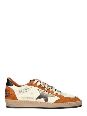 GOLDEN GOOSE Ballstar 83405 Leather Trainers - Tan Comb