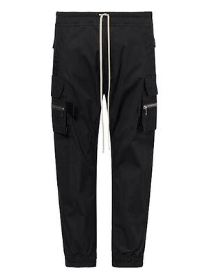 Rick Owens Mastodon Slim-fit Cotton Cargo Trousers - Black