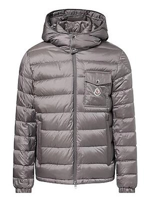 Moncler Down-filled Woven Hooded Jacket - Grey