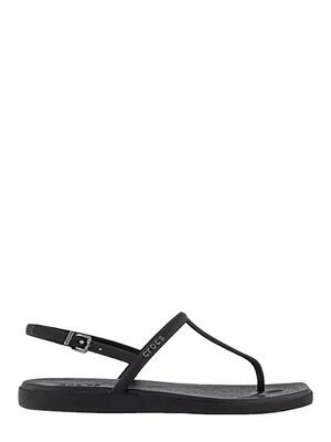 CROCS Miami Rubber Thong Sandals With Adjustable Buckle - Black