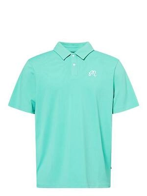 MALBON Fairway Woven Polo T-shirt - Marine Green