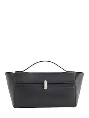 Savette Symmetry Trapeze Leather Top-handle Bag - Black