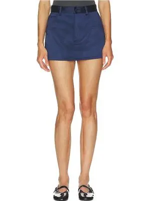 Renggli Satin Cargo Skirt - Navy