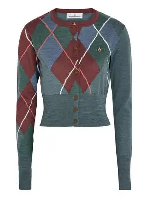 VIVIENNE WESTWOOD Vivienne Westwood Argyle Wool-Blend Cardigan Multicoloured