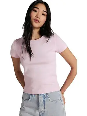 We The Free We The Free Atlas Crewneck Ribbed Distressed Tee Tiny Dancer