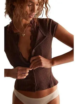 INTIMATELY Most Wanted Cardigen At - Chocolate