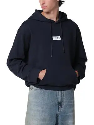 MAISON MARGIELA Navy Cotton Hoodie - Blue