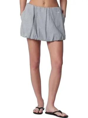 DUNST Mélange Voluminous Mini Skirt - Grey