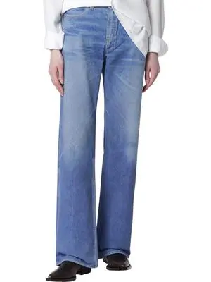 Our Legacy Wata Cut Jeans With Aurora Digital Print - Blue