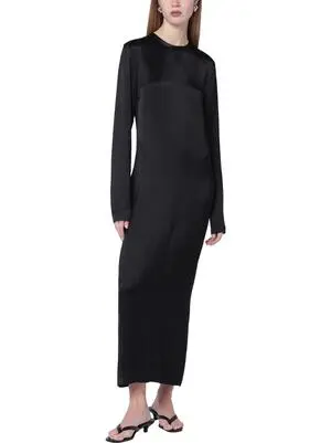 TOTEME Midi Dress In Lustrous Viscose - Black