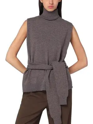 RÓHE Double-layer Mélange Sweater - Brown