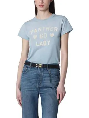 Valentino Garavani Panther Lady Crewneck T-shirt - Grey