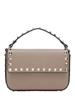Valentino Garavani Rockstud Pouch In Grained Calf Leather - Pink