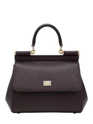 Dolce & Gabbana Medium Sicily Handbag - Burgundy
