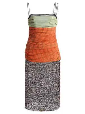 Christopher Esber Mixed Media Midi Dress - Multi