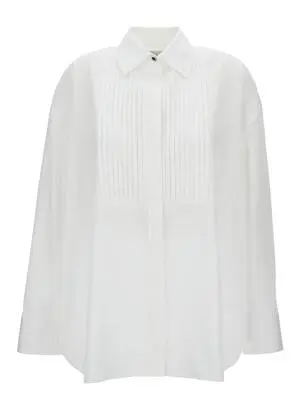 GOLDEN GOOSE Cotton Shirt With Pleated Detail - White