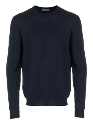 DRUMOHR Crew Neck Fine Knit Sweater - Black