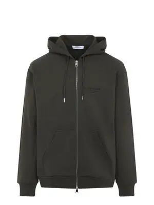 Givenchy Zip-up Hoodie With Embroidered Logo - Beige