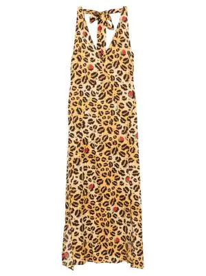 ALESSANDRO ENRIQUEZ ALESSANDRO ENRIQUEZ Printed Long Dress Beige
