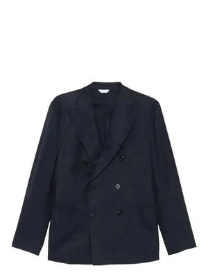 Boglioli Wool Double-breasted Jacket - Blue