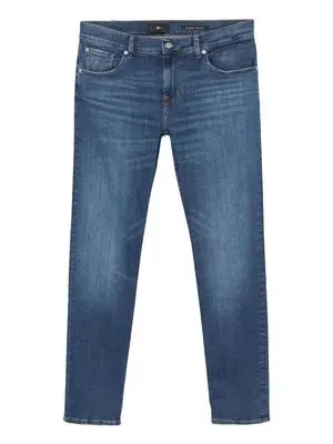 7 For All Mankind Straight Leg Trousers - Blue