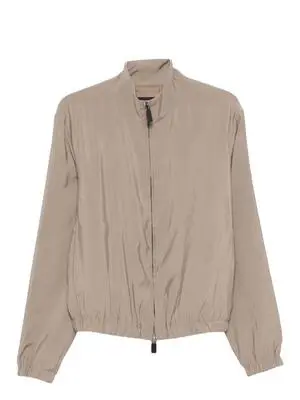 Emporio Armani Zip-up Blouson Jacket - Brown