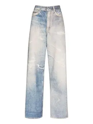 Our Legacy Full Cut Jeans With Distressed Wash - Blue