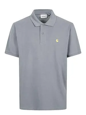 Carhartt Work In Progress Logo Cotton Polo Shirt - Blue