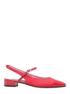 CAREL Oceano Slingback Ballet Flats With Block Heel - Red