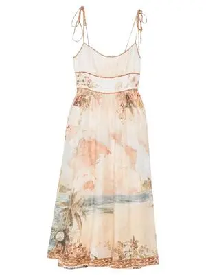 Zimmermann Mahon Linen Picnic Dress - Multi