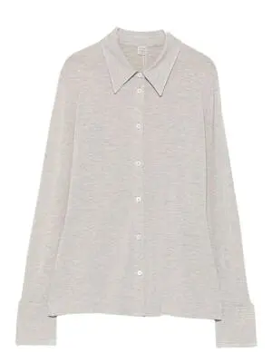 TOTEME Fitted Jersey Shirt - Grey