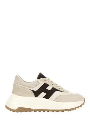 Hogan Hi-fi Leather Lace-up Sneakers - Beige