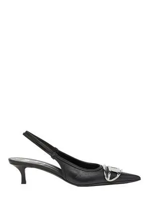 DIESEL® Venus Leather Slingback Pumps - Black
