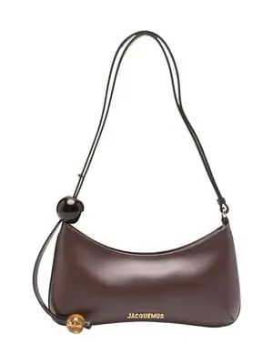Jacquemus Le Bisou Perle Leather Shoulder Bag - Brown