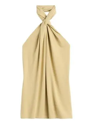 TOTEME Sleeveless Halterneck Top In Silk & Nylon - Pink