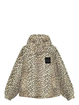 GANNI Leopard Print Hooded Blouson Jacket - Multi