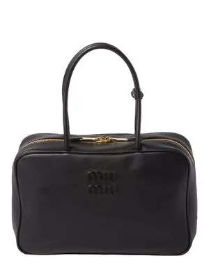 Miu Miu Beau Large Leather Handbag - Black
