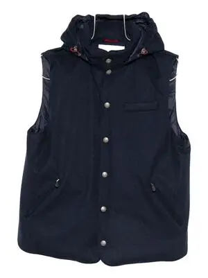 Brunello Cucinelli Wool Padded Vest - Blue